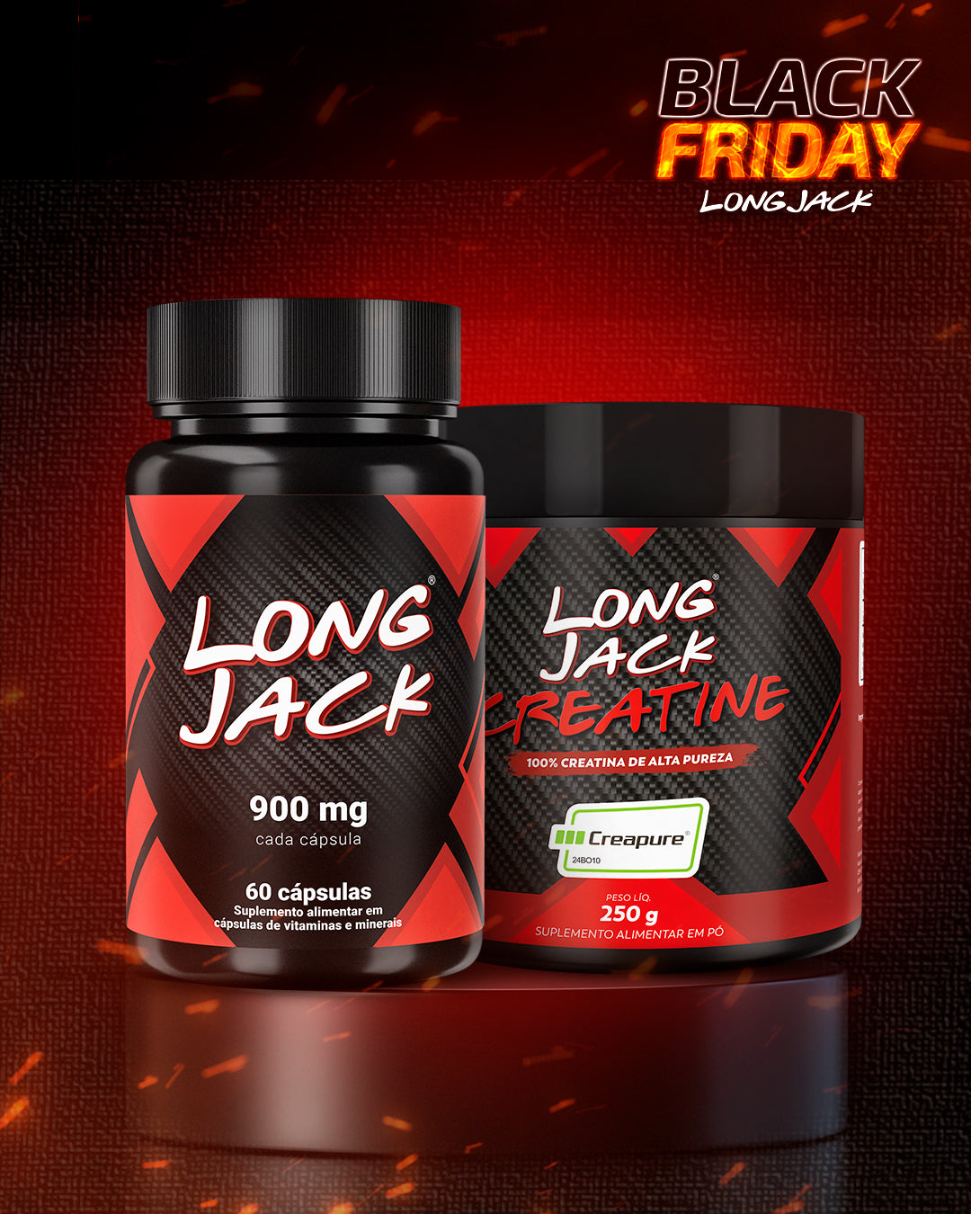 Combo Long Jack Creatine + Cápsulas | Black Friday 40% OFF – LongJackShop